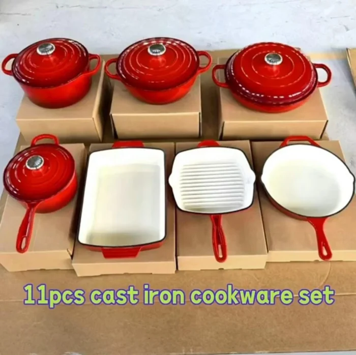 11-piece cast iron cookware set | Smart Enterprise